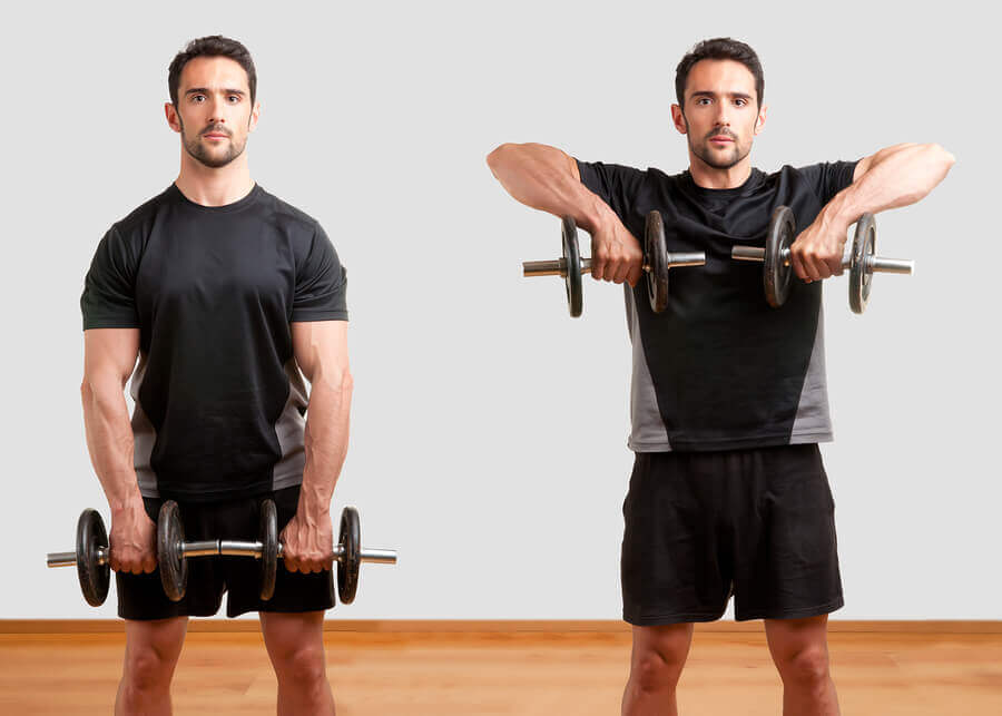 Como fazer a remada alta com halteres de forma perfeita